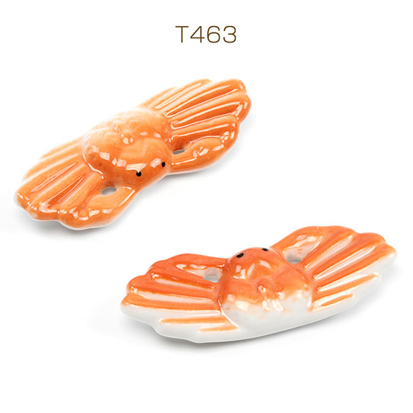 T463 3個 箸置き カニ 蟹 ズワイガニ 陶器 はしおき 海物 キッチン用品食器 インテリア小物 3 x（1ヶ） 箸・箸置き beads&parts【プロフ必読】 通販｜Creema ...