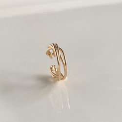 14kgf diagonal round 4連 イヤーカフ イヤカフ イヤーカフ f accessory 通販 19043792｜Creema(クリーマ)