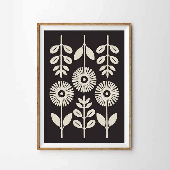 ⚫ モノクロ北欧ポスター｜花と植物のミニマルデザイン｜A4〜A1対応 写真・グラフィック CALIFORNIA PRINT.co 通販 ...