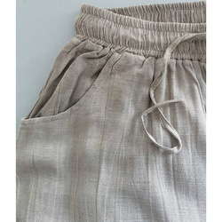 絞り染めテンセル＊リネン混紡ワイドパンツ ゴムウエストワイドパンツ 4色 フリーサイズ L578 フレアスカート Fesl Studio 通販 ...