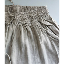 絞り染めテンセル＊リネン混紡ワイドパンツ ゴムウエストワイドパンツ 4色 フリーサイズ L578 フレアスカート Fesl Studio 通販 ...