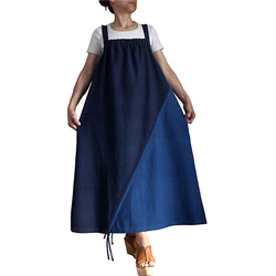 ジョムトン手織り綿配色切り替えノースリーブドレス（DFS-080-03） ワンピース SawanAsia 通販 19094527｜Creema(クリーマ)