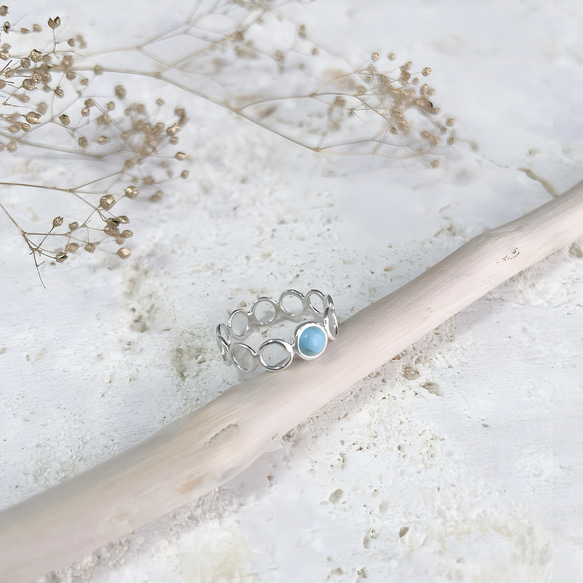 turquoise loop ring 指輪・リング Shenan 通販 19106517｜Creema(クリーマ)