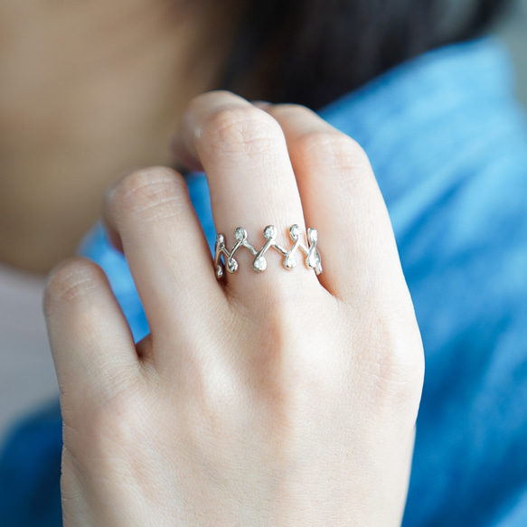 CZギザギザリング シルバー SILVER925 キュービックジルコニア《送料無料》 指輪・リング poonys 通販 19110148｜Creema(クリーマ)