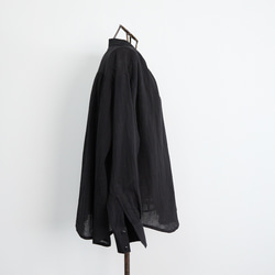 風通しの良い ふんわり柔らかライトコットン 羽織る コットン シャツ ブラック 0674BK シャツ SWiMMY Clothing 通販 ...