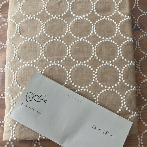 ミナペルホネン タンバリン ベージュ 名古屋帯 着物 和装 minä ミナペルホネン タンバリン ベージュ 名古屋帯 着物 和装 minä