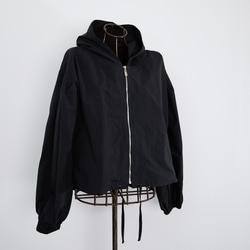 超軽量 撥水加工 アシンメトリー バックギャザー ジャンパー ブラック 0680BK ジャケット SWiMMY Clothing 通販 19118517｜Creema(クリーマ)