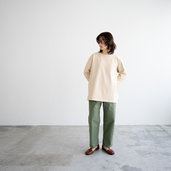 mid-length heritage Basque shirt/mother pearl カットソー FRECKLE 通販 19120747｜Creema(クリーマ)