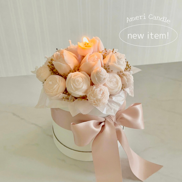 Flower bouquet candle【ピンク】 キャンドル・キャンドルホルダー Ameri Candle（アメリ キャ） 通販 19123252｜Creema(クリーマ)