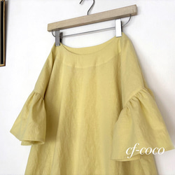 ★ふんわりフリルの大人かわいいワンピース 綿麻 * ワンピース cf-coco 通販 19132793｜Creema(クリーマ)