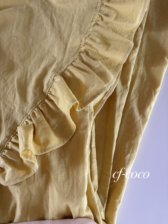 ★ふんわりフリルの大人かわいいワンピース 綿麻 * ワンピース cf-coco 通販 19132793｜Creema(クリーマ)