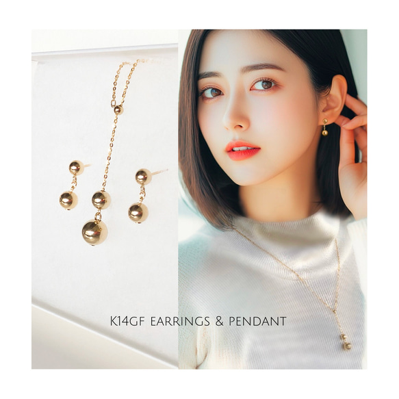 K14gf 地金ゴールドデザイン セット ネックレス・ペンダント Migoto 通販 19137035｜Creema(クリーマ)