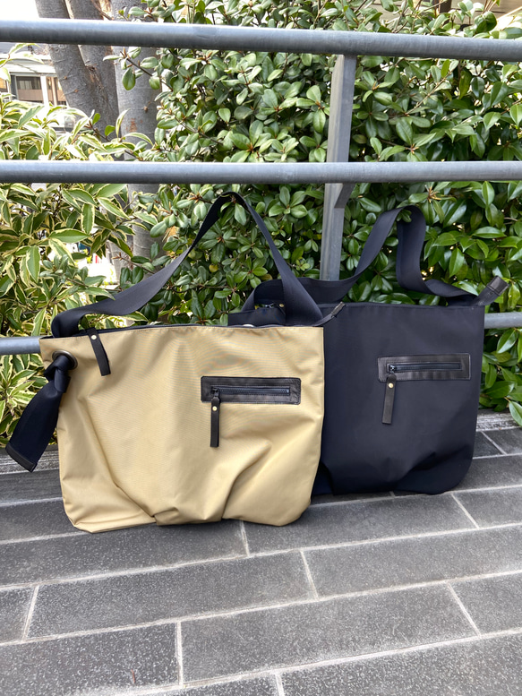 【Lサイズ】雨でも安心！撥水ナイロン＊ビッグサイズショルダー＊旅行にも！オプションにて名入れ ショルダーバッグ Yabo 通販 ...