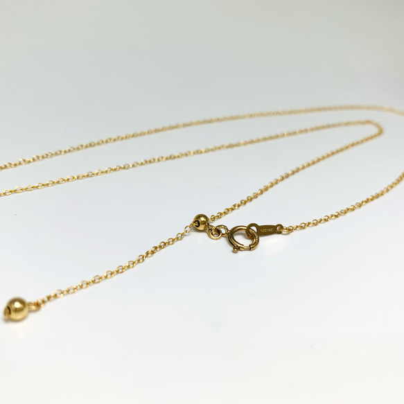 K14GF 丸小豆ネックレス 45㎝ (スライドアジャスター付き) ) ネックレス・ペンダント moon factry 通販｜Creema ...