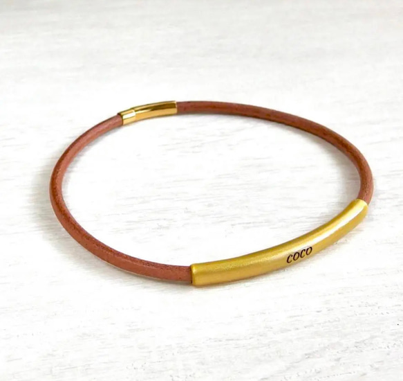 本革 ネームチョーカー リード・首輪 よろず屋ワンコ 通販 19154749｜Creema(クリーマ)