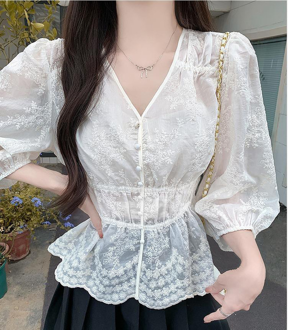 大きいサイズ レディース トップス ブラウス シアー 春夏 秋 新品 長袖 チュニック 大きいサイズ洋服店 通販 19170823 ...