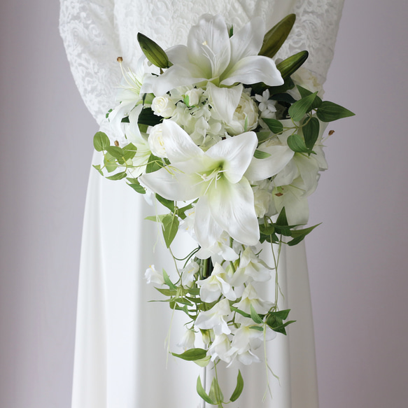 【オーダーメイドアーティフィシャルフラワーブーケ】お好きなお花・デザインで束ねるLサイズブーケ ブーケ Milea Flora 通販 ...