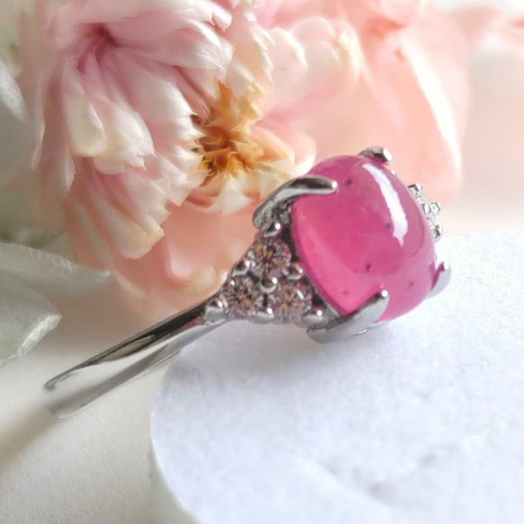 ピンクサファイア うるうる リング 天然石 S925 8×6㎜ 指輪・リング bamboo shoots 通販 19173262｜Creema(クリーマ)