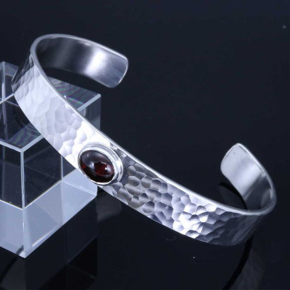 バングル メンズ 丸 鎚目 槌目 バングル 10mm幅 天然石付き シルバー シンプル S/M/L B-83 ブレスレット 龍頭 通販 ...