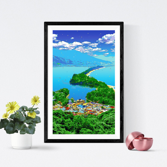 【アートポスター】京都 文珠の街と天橋立（作品No.666） 写真・グラフィック misutawo 通販 19177525｜Creema(クリーマ)