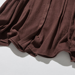 立体タックが美しい コットンリネン ルーズシルエットシャツ ベージュ ワイン 250415-3 ブラウス fall-in&co(talent ...