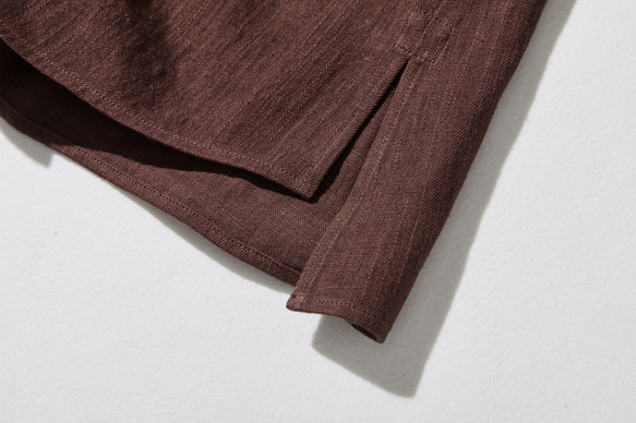 立体タックが美しい コットンリネン ルーズシルエットシャツ ベージュ ワイン 250415-3 ブラウス fall-in&co(talent ...