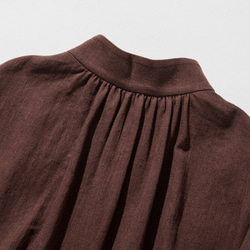 立体タックが美しい コットンリネン ルーズシルエットシャツ ベージュ ワイン 250415-3 ブラウス fall-in&co(talent ...