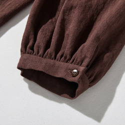 立体タックが美しい コットンリネン ルーズシルエットシャツ ベージュ ワイン 250415-3 ブラウス fall-in&co(talent ...