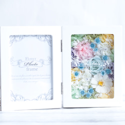 【選べる16種類犬猫木製ピック♪文字彫刻OK】ナチュラルピンクラベンダーのフォトフレーム＊プリザーブドフラワー フォトフレーム・写真立て ...