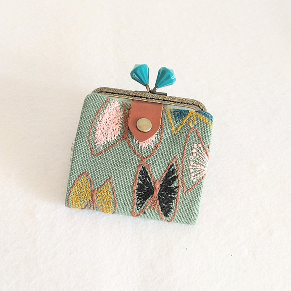 ミナペルホネン sky flower ダイヤがま口二つ折り財布 二つ折り財布 mottey 通販 19179829｜Creema(クリーマ)