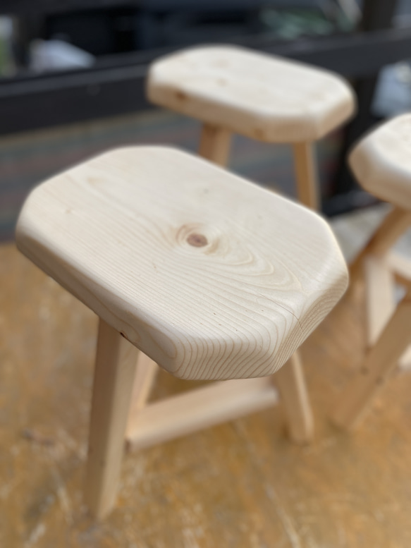 【リサイクルウッド】シンプルスツール①【ウッド】【ナチュラル】【スクウェア】 椅子（チェアー）・スツール YUCHI.WOODYWORKS ...