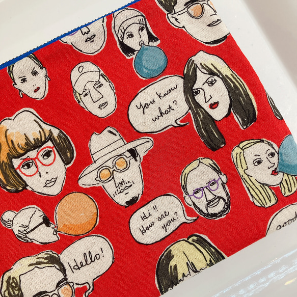 ふわふわふんわりポーチ 通帳入れ・小物入れ マスクケース ファニーフェイス メガネ サングラス 顔 ポーチ MOMORINGO 通販 ...