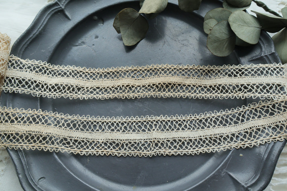 フランス 60㎝ アンティークレース C1022 エクリュ レース vmt antique フランス直輸入 通販 19181093 ...