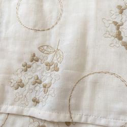 【50％OFF★期間限定セール】刺繍アジサイの花柄ブラウス＊ぽわん袖＊バルーンスリーブ＊紫陽花＊綿100％＊ダブルガーゼ ブラウス ...