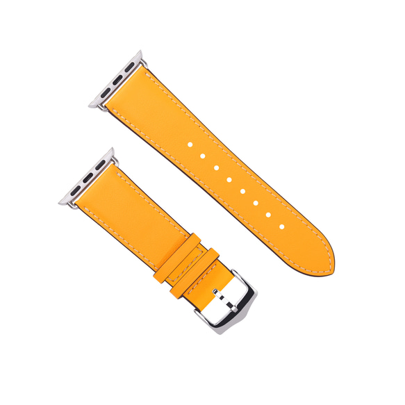 Apple Watch レザーバンド スウィフトカーフスキン オレンジ 腕時計 COGURE（コグレ） 通販 19204851｜Creema ...