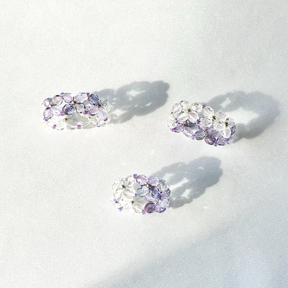 雨音と紫陽花 花冠のビーズリング （オプションでリング追加） 指輪・リング Ichi-ring（いちりん） 通販 19205296｜Creema(クリーマ)