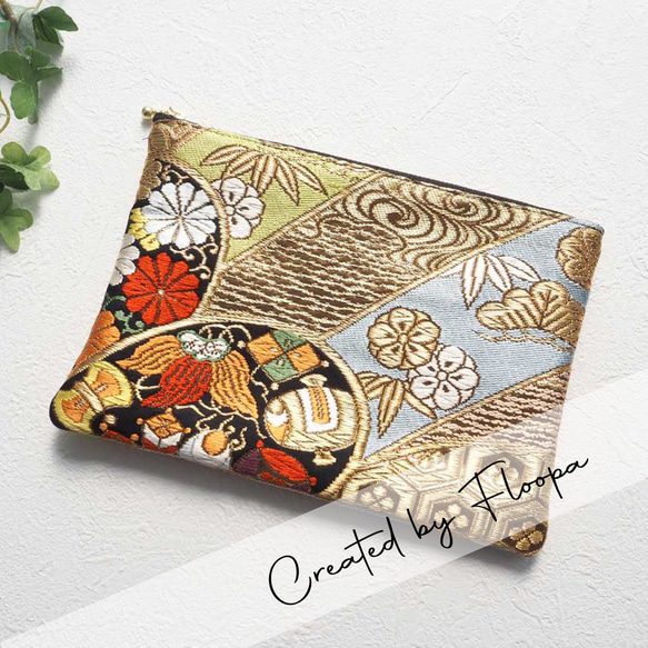 【西陣織】縁起を運ぶ 着物帯リメイクポーチ ポーチ Floopa 通販 19207044｜Creema(クリーマ)