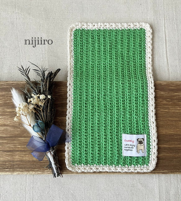 オーガニックコットン100%のニッタオル パグ ハンカチ・手ぬぐい nijiiro 通販 19209158｜Creema(クリーマ)