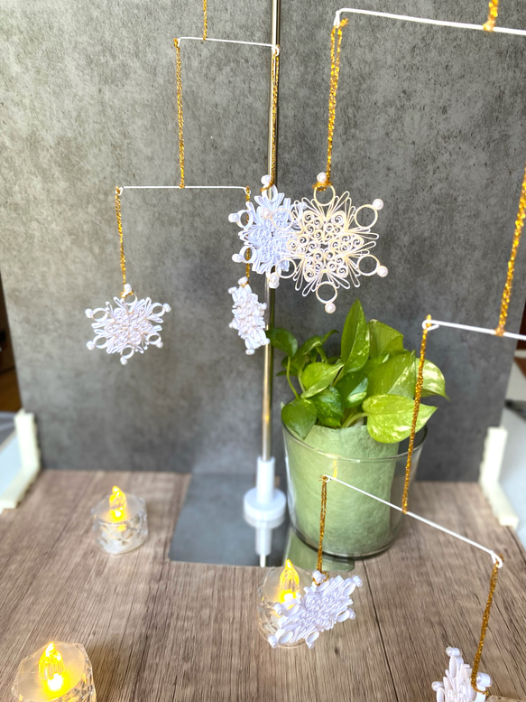 モビール 雪の結晶A 立体・オブジェ COULEUR COCO 通販 19209207｜Creema(クリーマ)