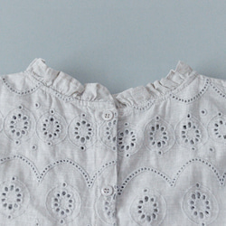 リネン100％スカラップ総刺繍大人可愛い長袖トップス♪ ブラウス Tomoki 通販 19210226｜Creema(クリーマ)