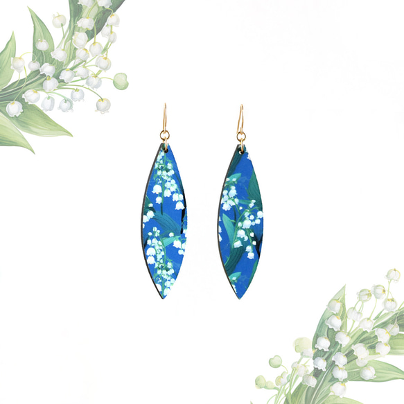 【花片】すずらんのピアス/p1616 ピアス（フック・チェーン） Clover4u 通販 19210607｜Creema(クリーマ)