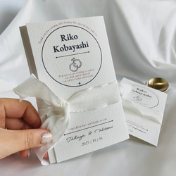 【メニュー&席札】【リーフレットタイプ】【リボン付き】ウェディング 席次表・席札・メニュー表 wdy_wedding 通販 19213347 ...