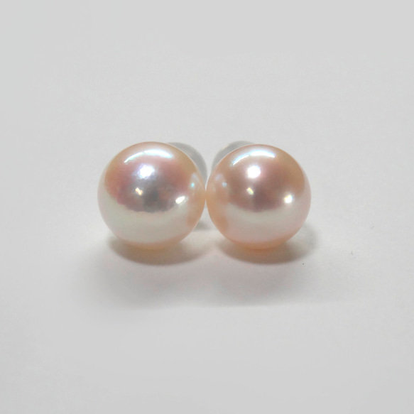 K14 WG 天然 アコヤ真珠 和珠 本真珠 8.5mmアップ ピアス イヤリング・ノンホールピアス YUNA 通販 19230108｜Creema(クリーマ)