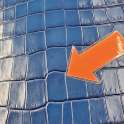 ワニ革 クロコ 藍染