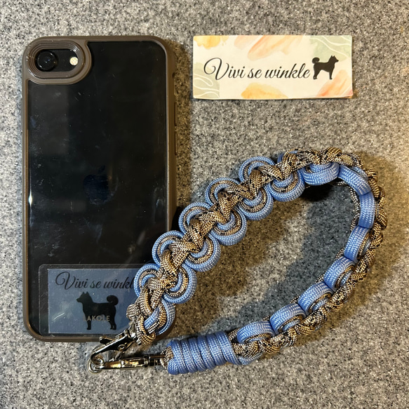 ニュアンスデザイン バイカラーハンドストラップ タフツブルー ネックストラップ vivi_se_winkle 通販 19233306 ...