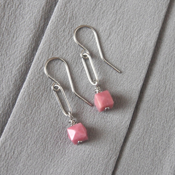 Oval&Cube Pierce（シリシャスシスト） ピアス（フック・チェーン） Amagris 通販 19243739｜Creema(クリーマ)