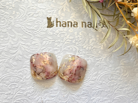 フットネイル ニュアンスネイルチップ 親指セット ネイルチップ（つけ爪） hana nail * 通販 19254719｜Creema(クリーマ)