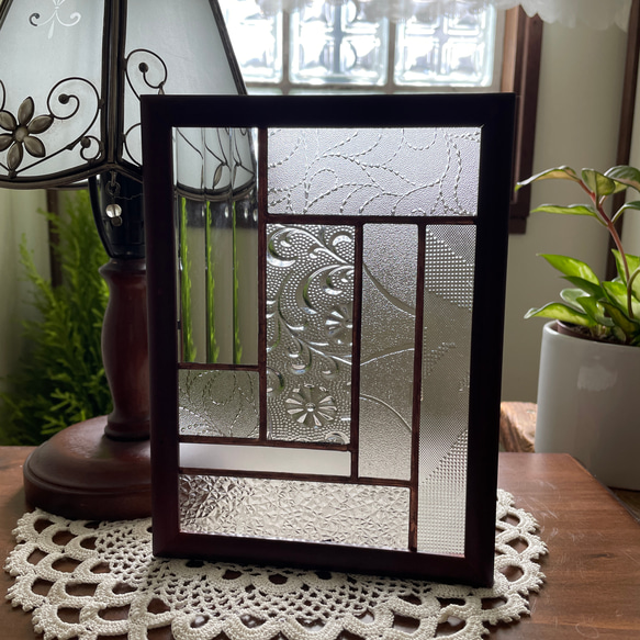 ステンドグラス パネル 大正ロマン 飾り小窓 その他インテリア雑貨 ステンドグラス 葉っぱ 通販 19256093｜Creema(クリーマ)