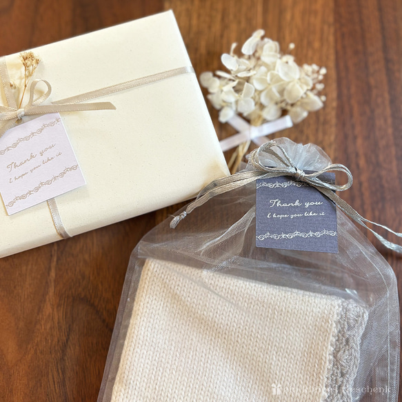 Tag／シンプルエレガントなスクエアタグ【シックなグレーカラー×シルバー箔押し】 Thank you ギフトタグ タグ・台紙 ein ...