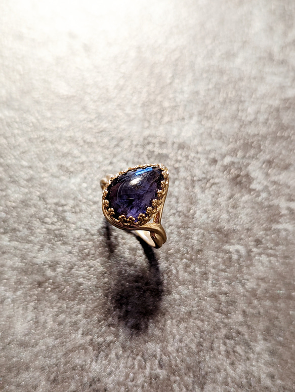 アイオライト リング 天然石 リング 天然石 指輪 フリーサイズリング 誕生石 ギフト 石 アクセサリー 可愛い 人気 指輪・リング ...